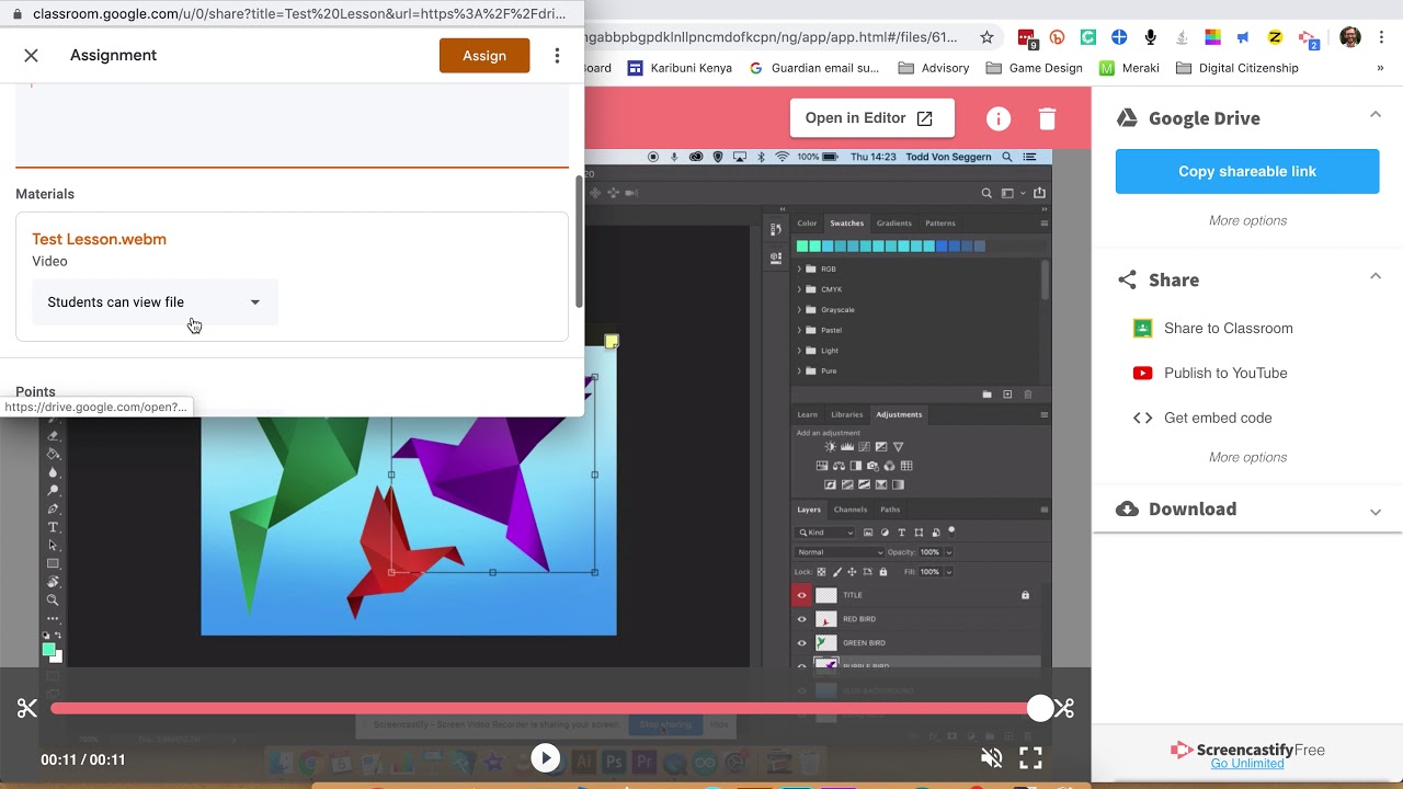 Screencastify Sharing To Classroom Youtube