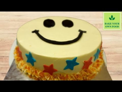 SMILEY CAKE | EMOJI CAKE | How to Decorate a Cake with Smiley Face ...