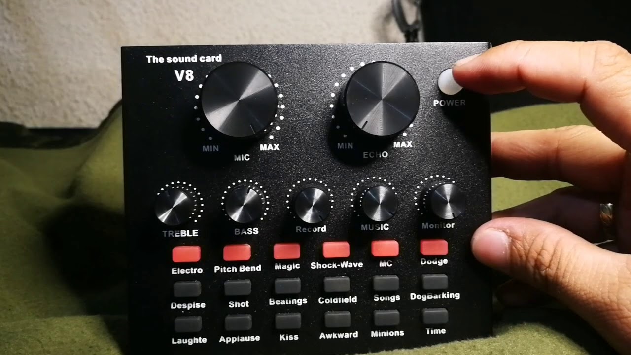 V8 soundcard review for guitar and video recording! - YouTube