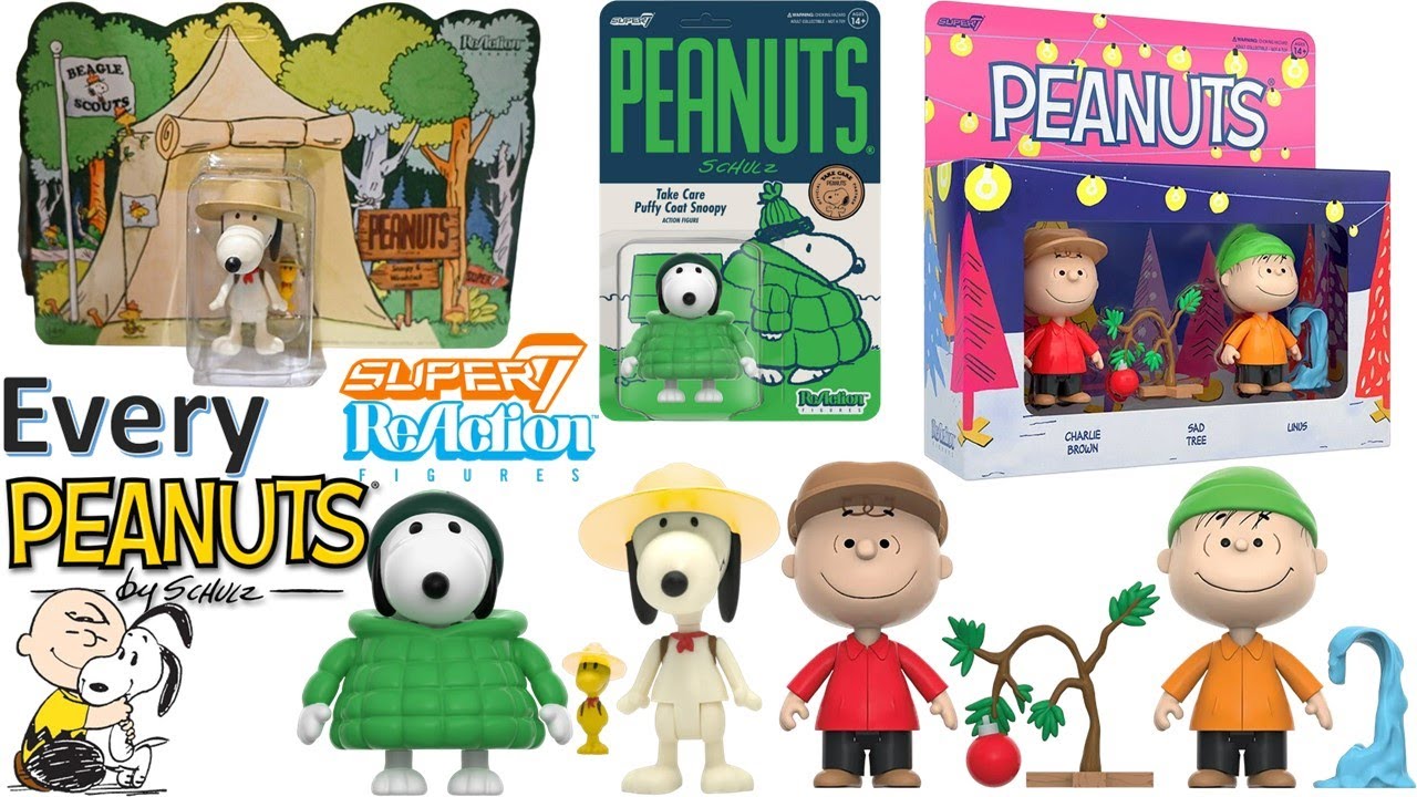 *see newer video* Every Super7 ReAction Peanuts Charlie Brown Snoopy ...