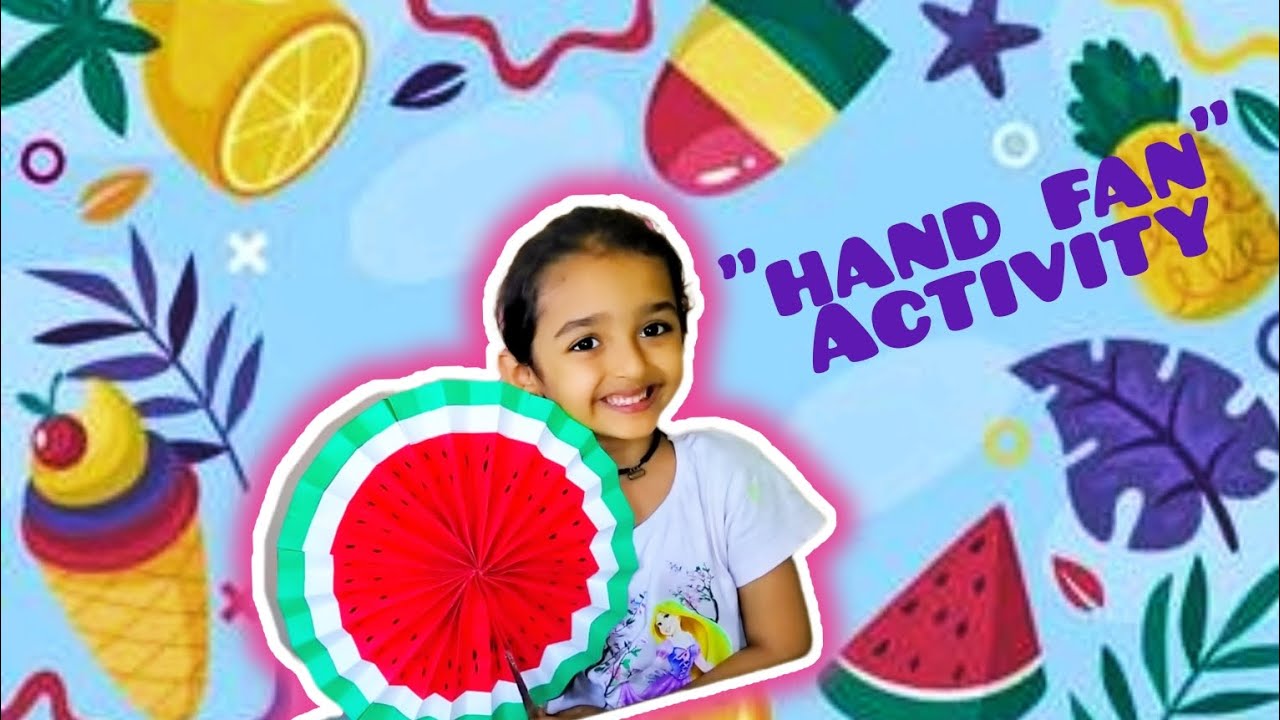 #watermelon hand fan activity #kids activity - YouTube