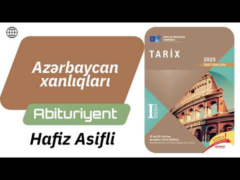 Azərbaycan xanlıqları / Tarix test toplusu 2025 / II hissə
