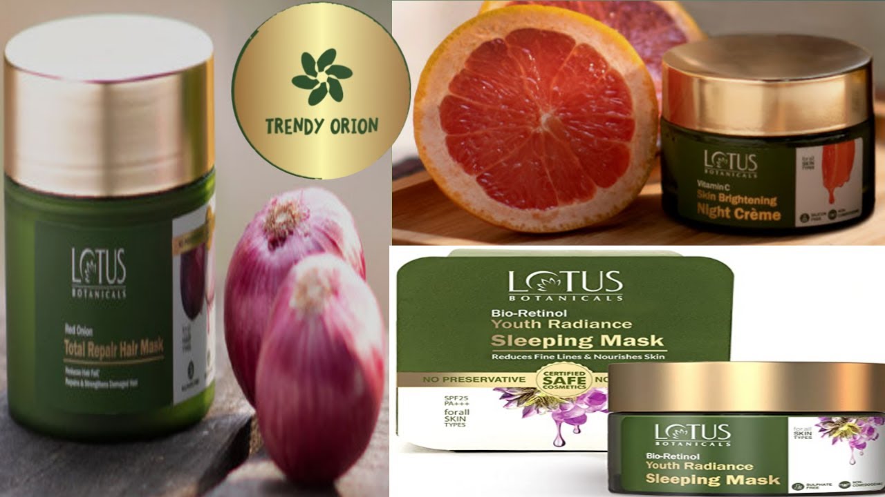 Lotus Botanicals Sleeping Mask, Red Onion Hair Mask, Vitamin C Night ...