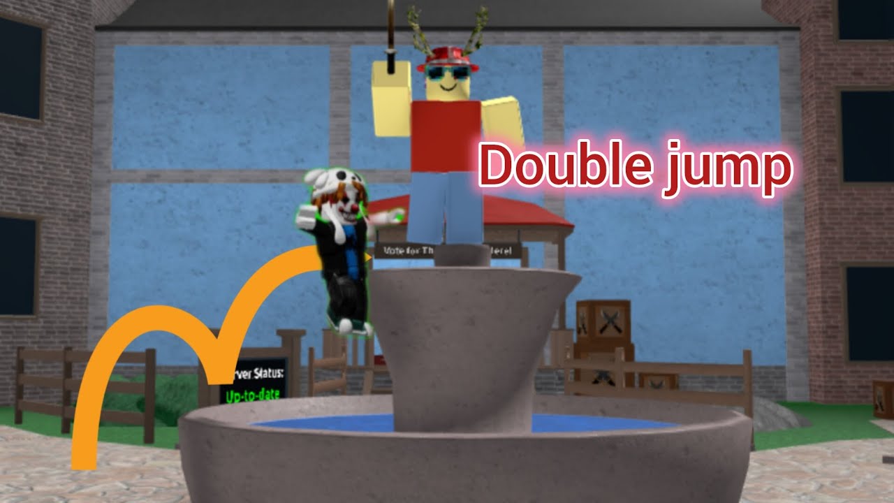 how to double jump in Roblox mm2 - YouTube