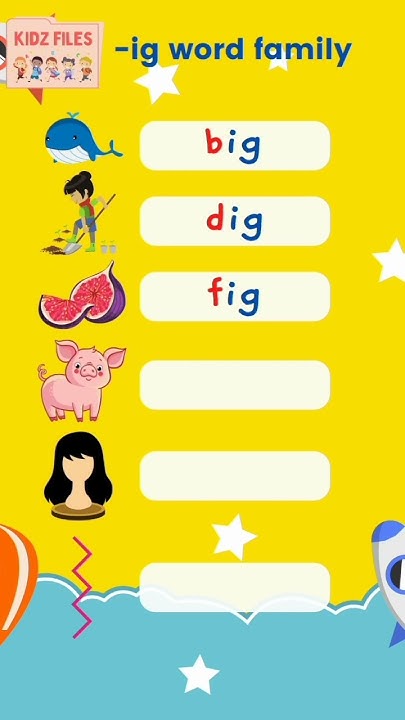 CVC|| -ig word family || ONE-Minute Practice Reading - YouTube