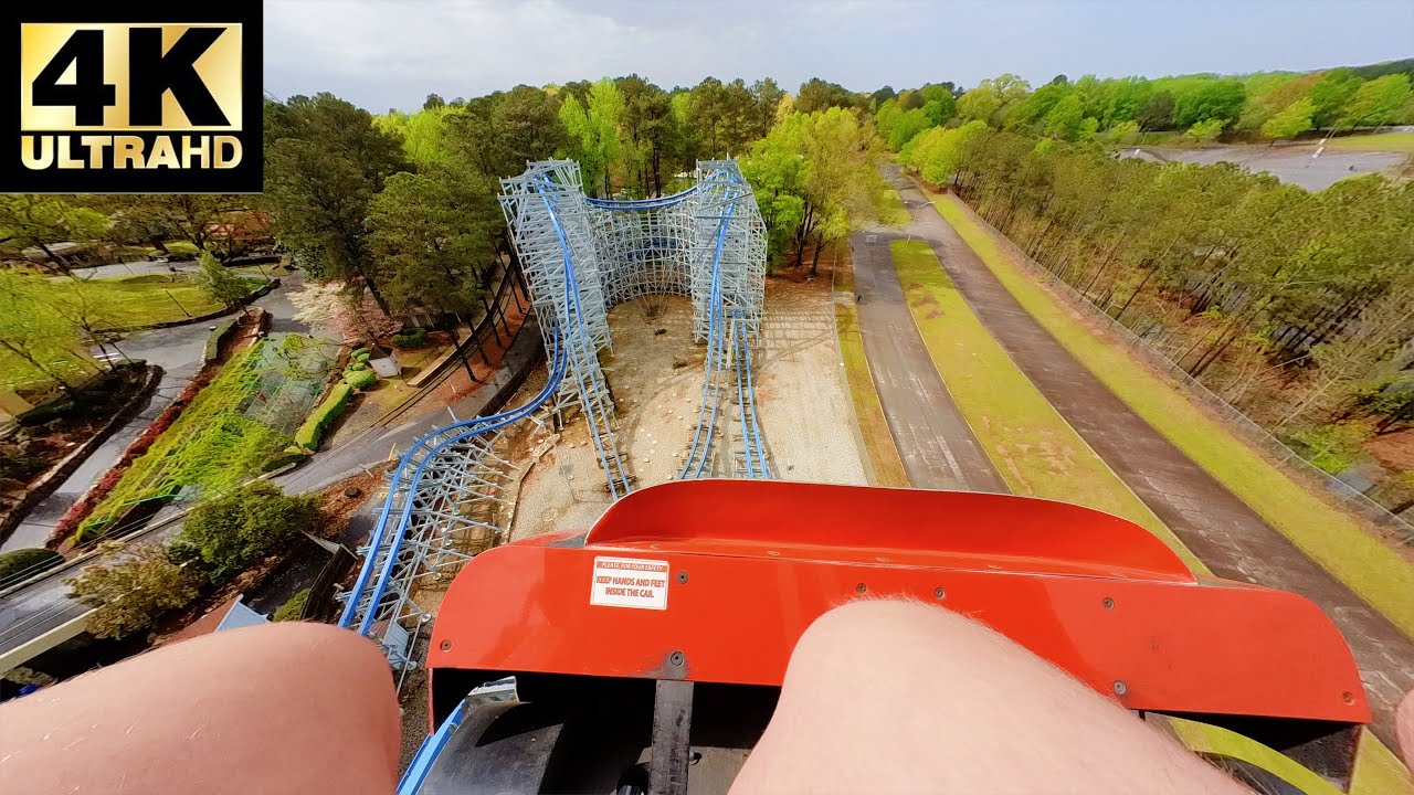 *4K* Twisted Cyclone Six Flags Over Georgia Front Row Pov! - YouTube