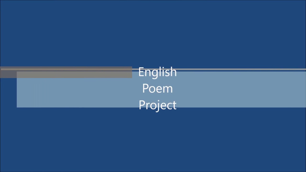 Mrs. Slayton Poem Project( English 9 Gate) - YouTube