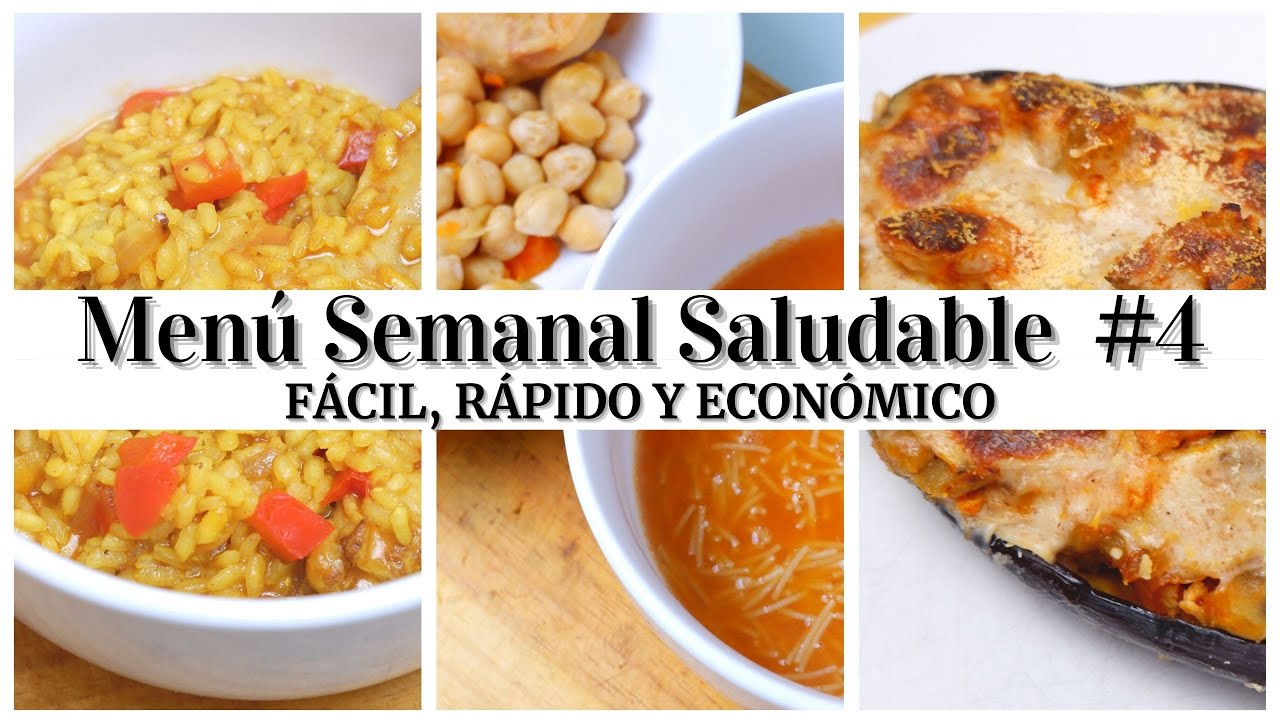 💥 Menú semanal SALUDABLE FÁCIL y ECONÓMICO | 5 Recetas PASO A PASO ...