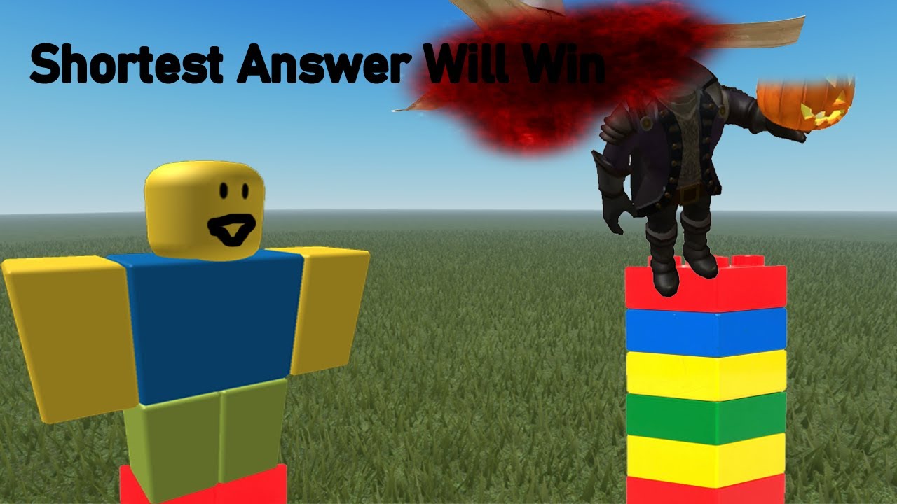 Shortest answer will win ROBLOX! - YouTube