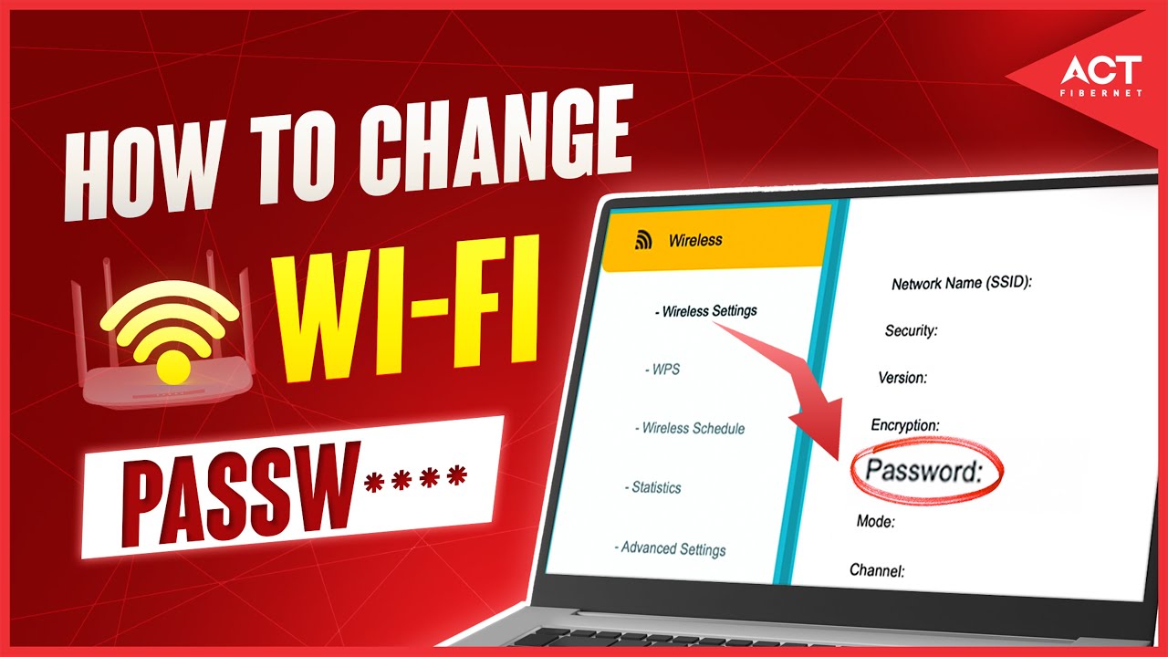 Steps On How To Change Wifi & Router Passowrd?- ACT Fibernet - YouTube