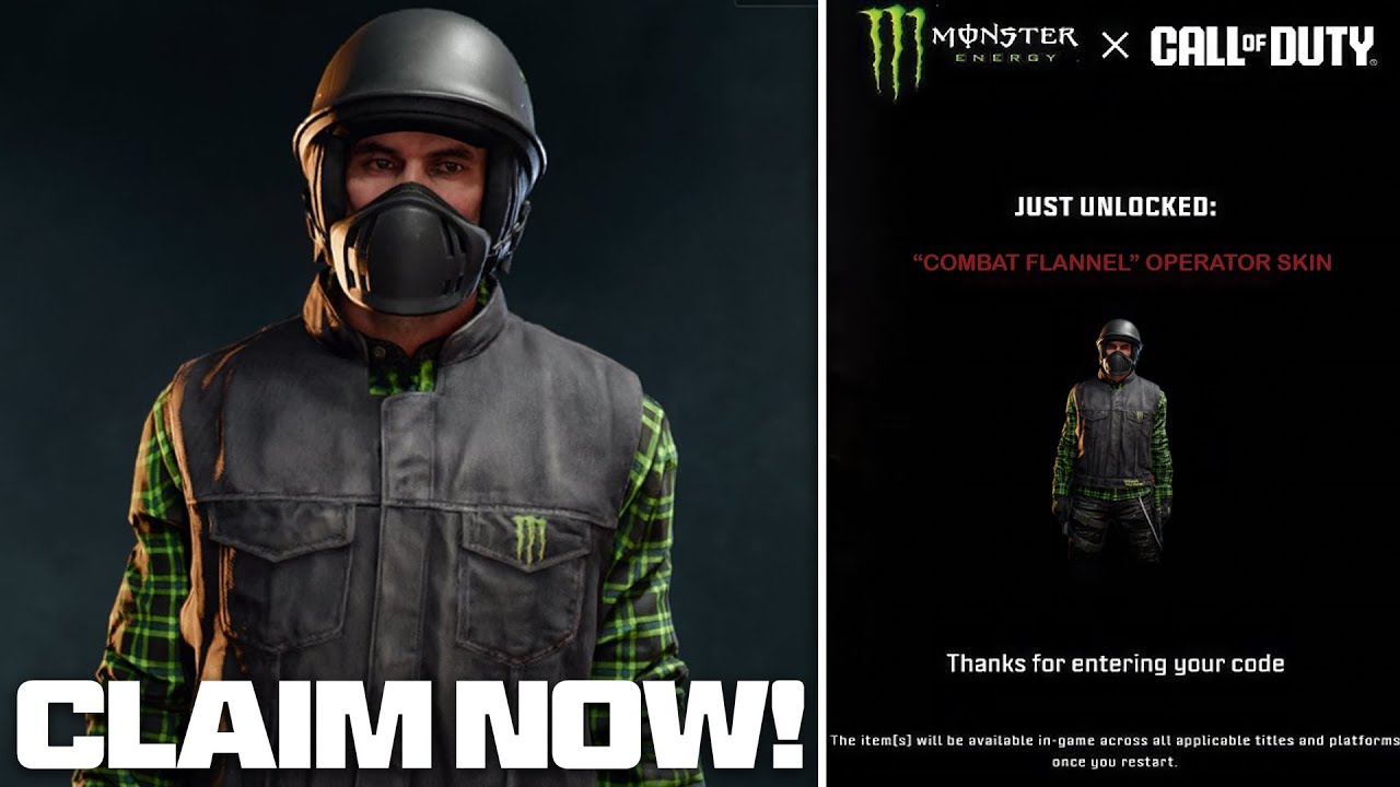 HOW TO GET FREE MONSTER ENERGY OPERATOR BUNDLE! (FREE Combat Flannel ...