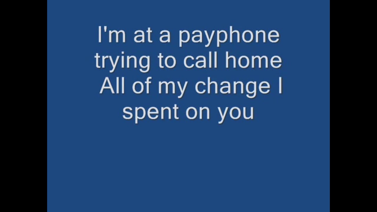 Maroon 5 ft. Wiz Khalifa - Payphone Lyrics - YouTube