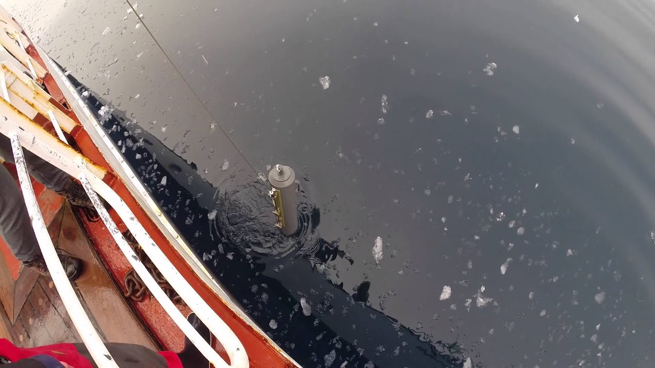 Bathometer used on Research Vessel sy Oceania on the Arctic Ocean - YouTube