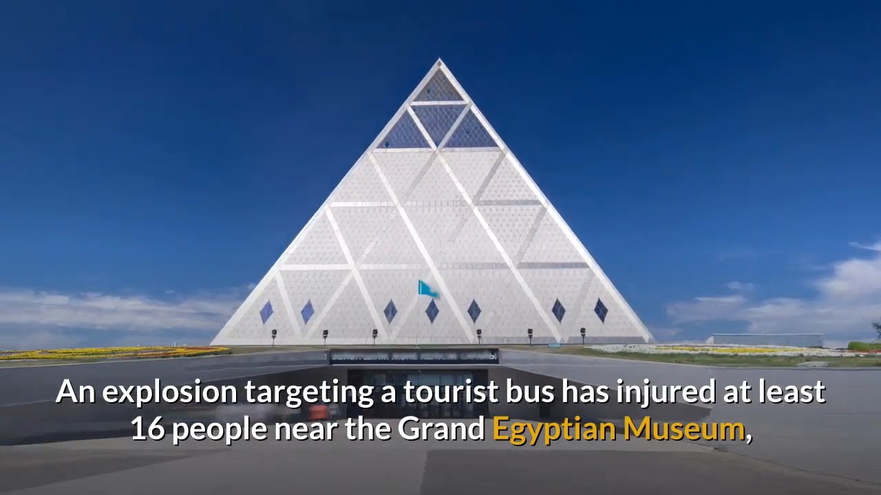 16 pyramid tourists injured in a bus explosion - YouTube