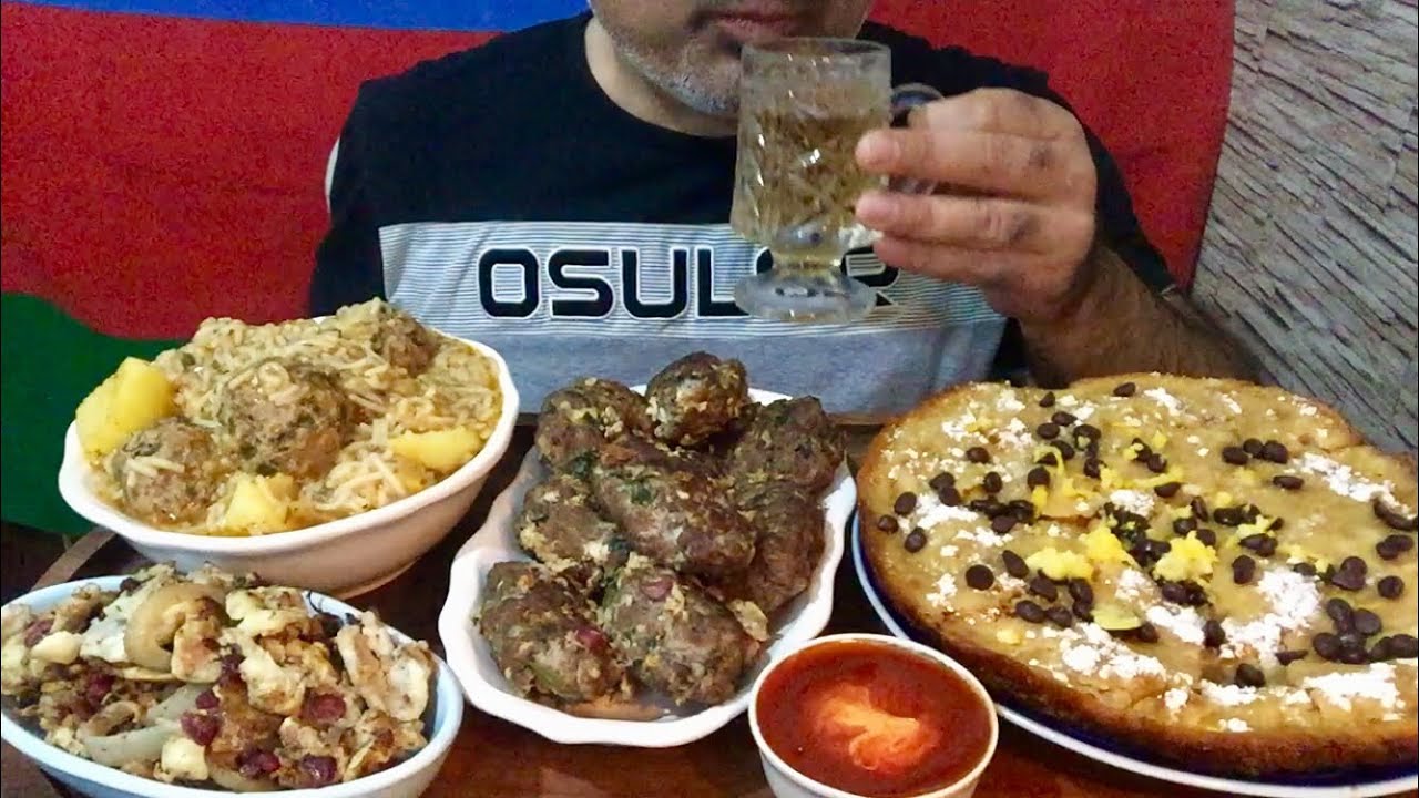 My beautiful Dinner | ASMR | Mukbang | Kyufta | Beef 🥩 Cutlets | Onion ...