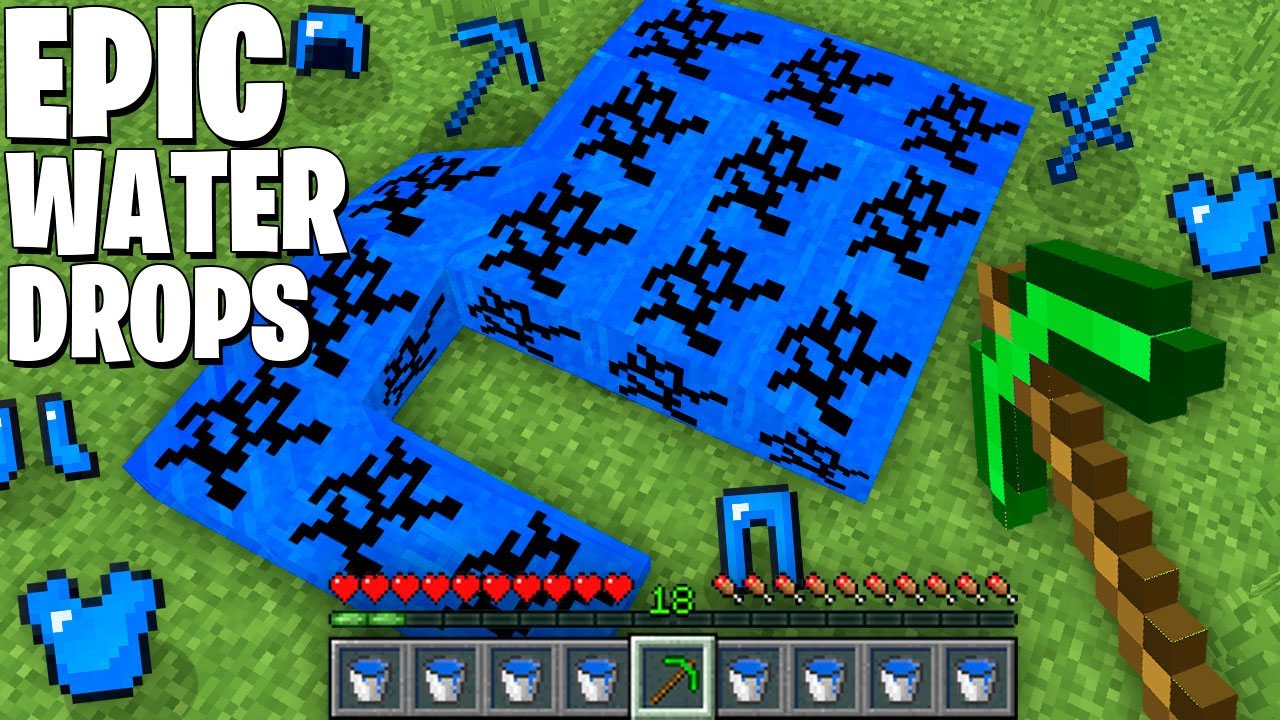 How to MINE WATER and GET WATER DROPS in Minecraft ? SECRET WATER ITEMS ...