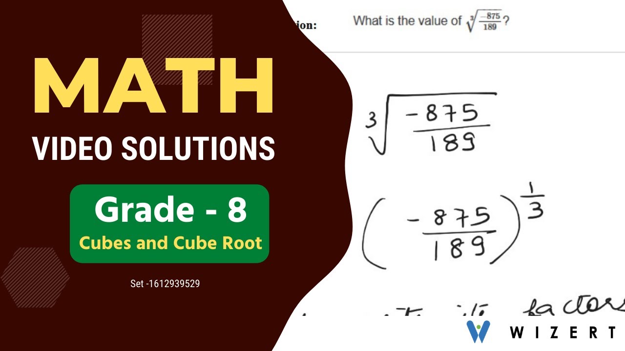 Free Grade 8 Math Cubes and Cube Root Video Lessons - Set 1612939529 ...