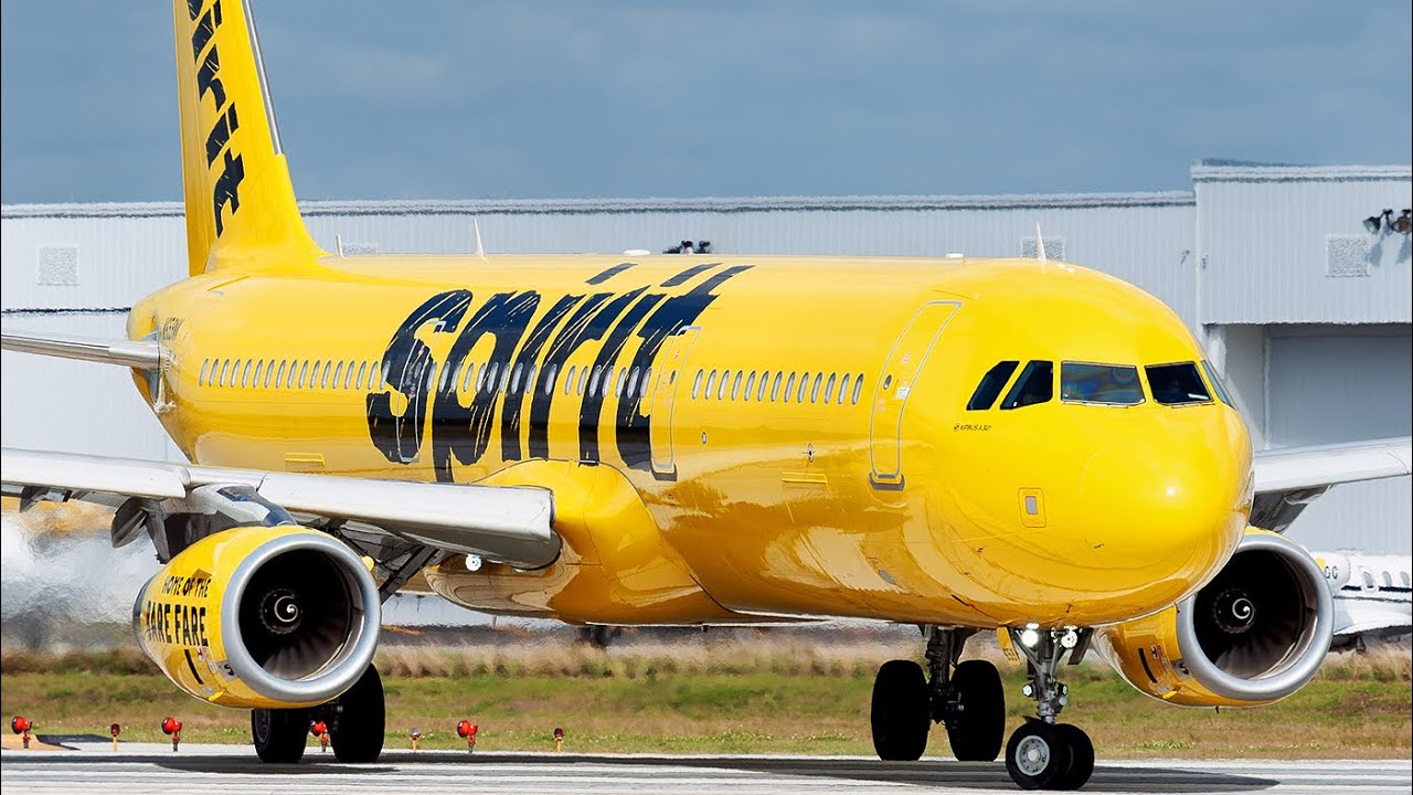 Spirit Airlines A321 [Buzzsaw] Takeoff from OAK - YouTube