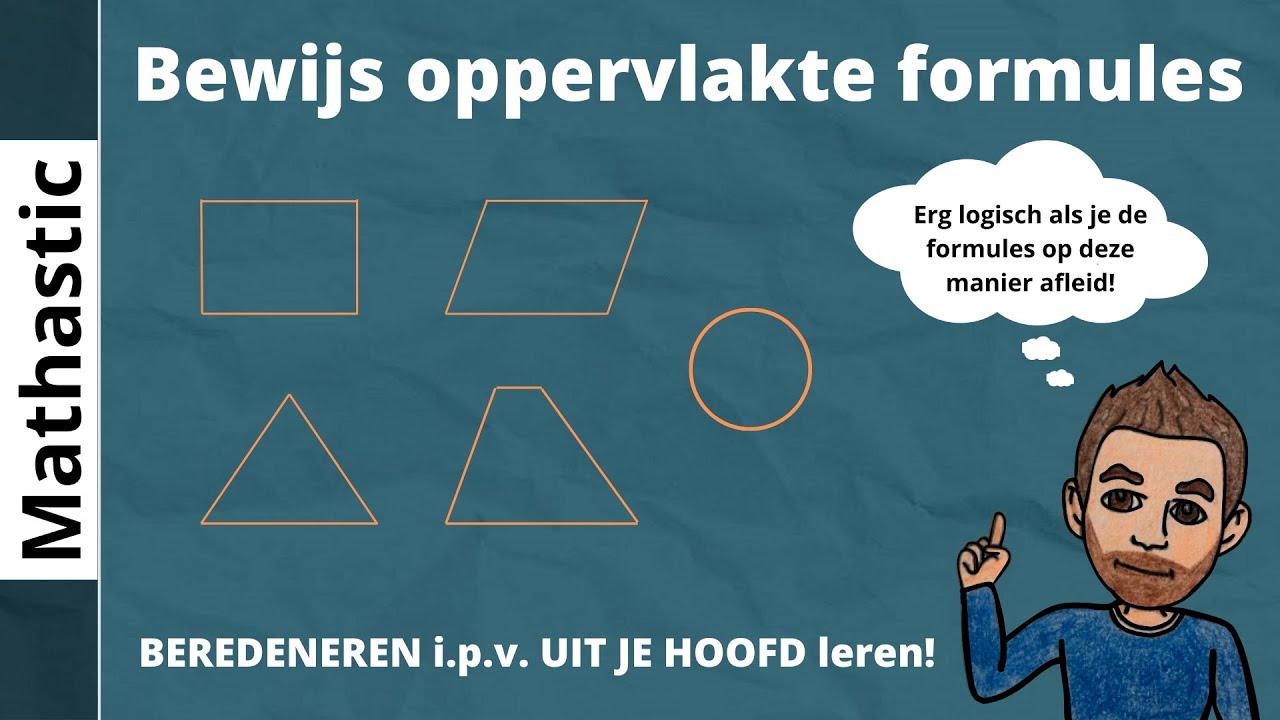 Omtrek en oppervlakte BEWIJS FORMULES - YouTube