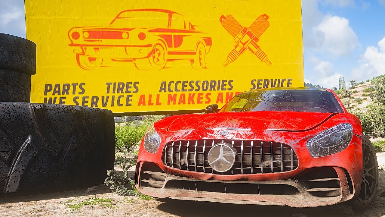 Restoring Wrecked and Abandoned Mercedes-AMG GTR Flat out - Free roam ...