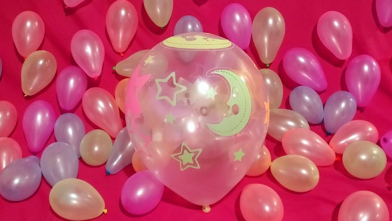 MOON BALLOON POPS!!! - YouTube