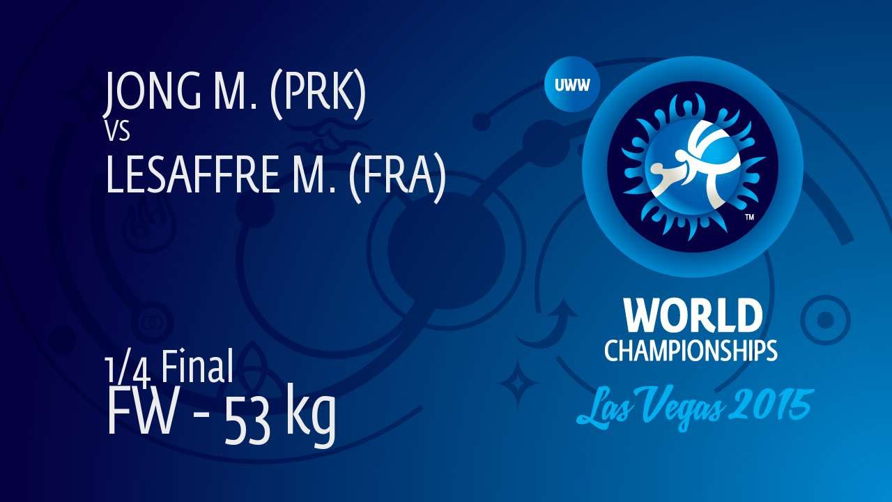 1/4 FW - 53 kg: M. JONG (PRK) df. M. LESAFFRE (FRA), 4-2 - YouTube