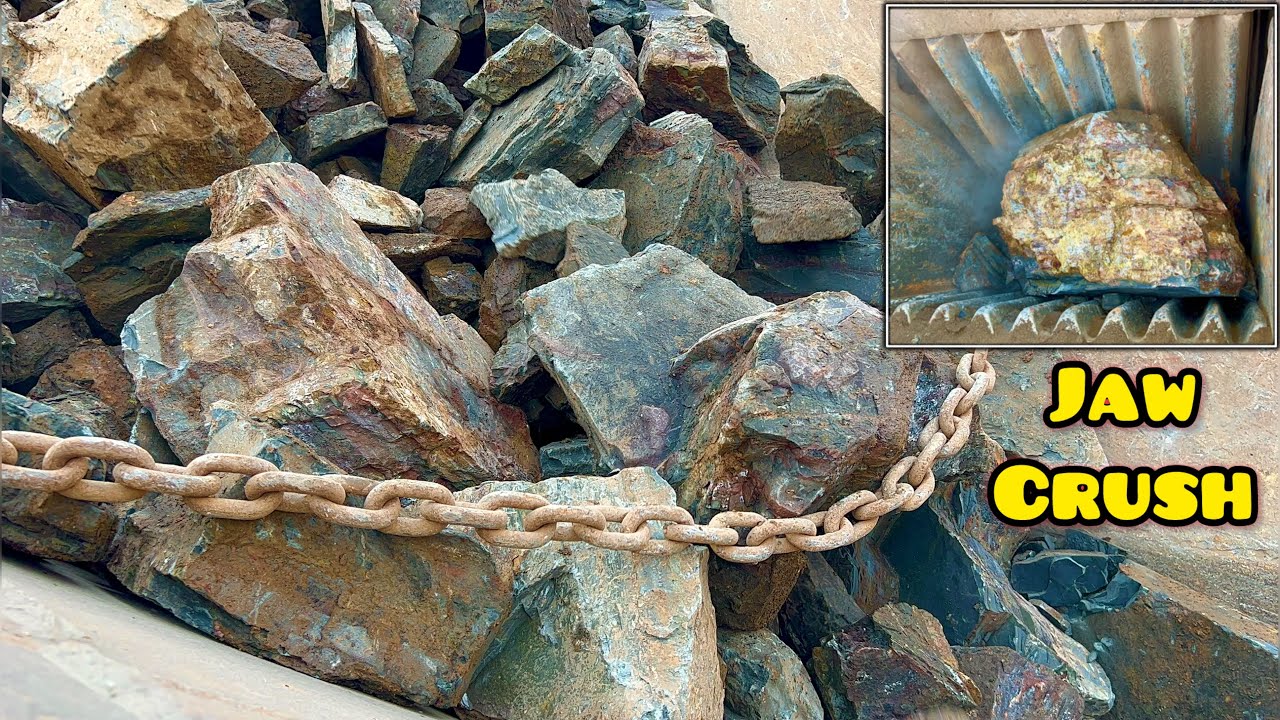 “Big Black Rock Crusher Machine Giant in Action”Big Rock Crushing: A ...