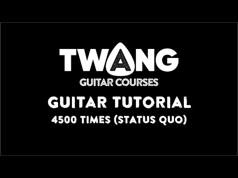 4500 times (Status Quo) GUITAR TUTORIAL PART 1 Lead guitar parts only
