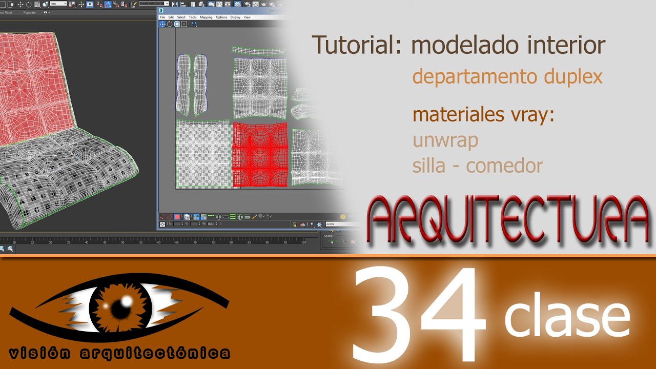3ds max tutorial modelado interior 34: Vray Material - UNWRAP - SILLA - YouTube