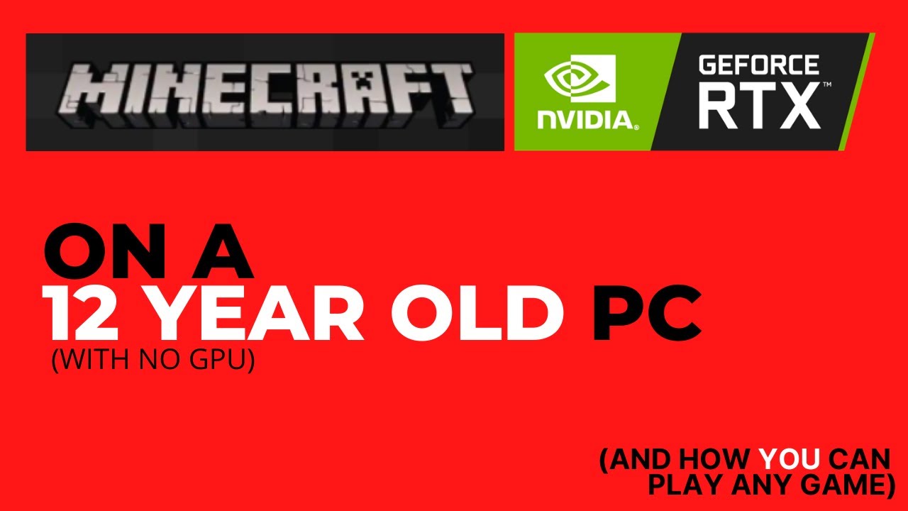 Minecraft with RTX ON on 12 year old PC - YouTube