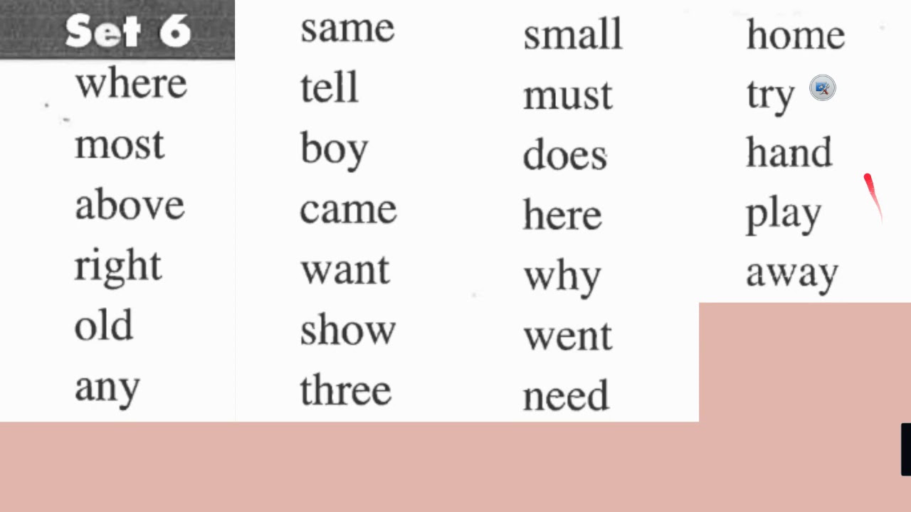 STAR Words Set 6 - YouTube