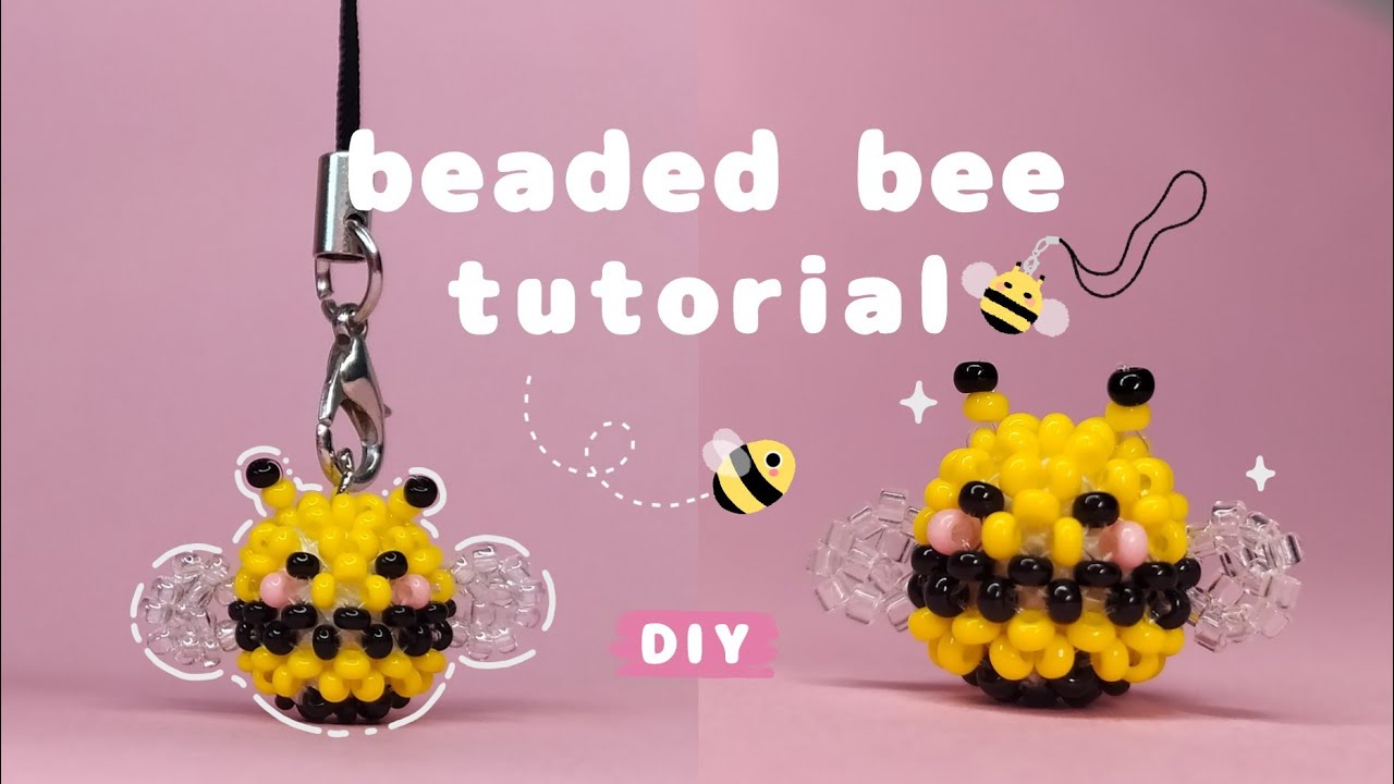 How to Make a Beaded Bee | Easy Beginner Friendly Amigurumi Bee Tutorial | DIY Phonecharm ...