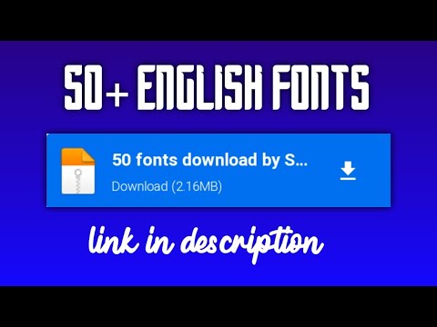 50+english fonts download (link in description)