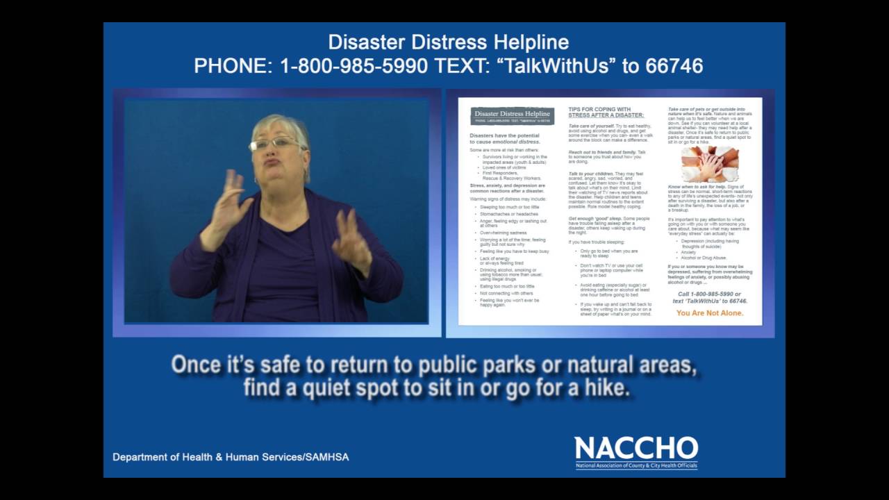 Video 5_Disaster Distress Helpline Brochure - YouTube
