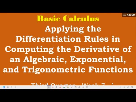 Differentiation Rules || Pre-Calculus || Quarter 1/3 Week 7 - YouTube
