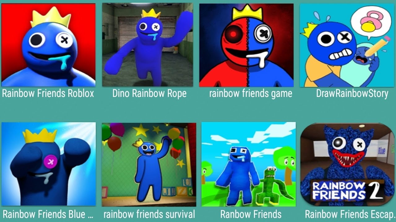 Rainbow Friends Roblox,Dino Rianbow Rope,Rainbow Friends Games,Draw ...