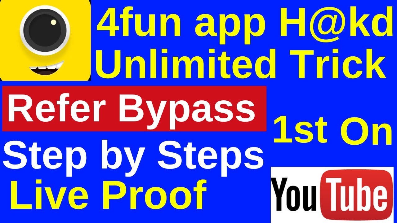 4fun app Unlimited Refer Bypass Trick May-2020 - YouTube