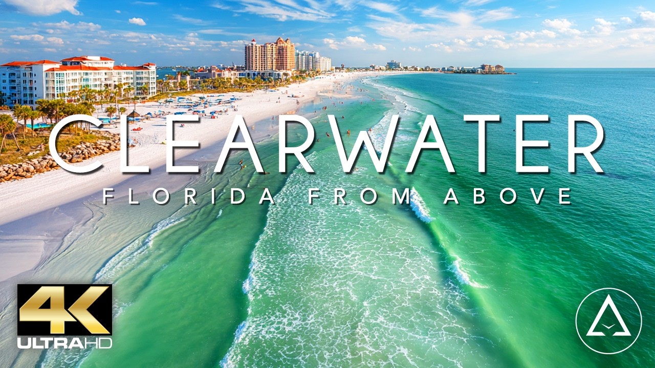 CLEARWATER - FLORIDA 4K BEACH DRONE FOOTAGE (ULTRA HD) - Paradise Beach ...
