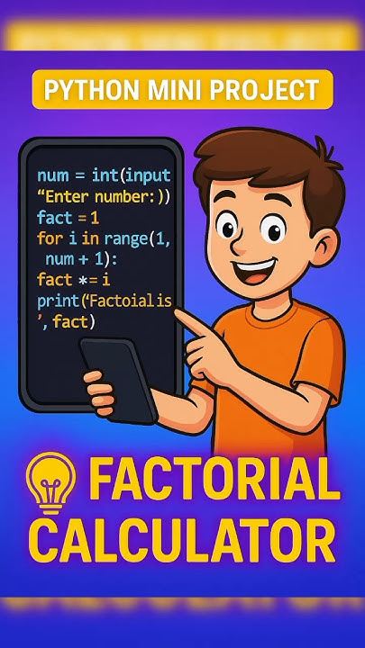 Python Mini Project: Factorial Calculator for Beginners 🧮in 1 minute #shorts #programming # ...