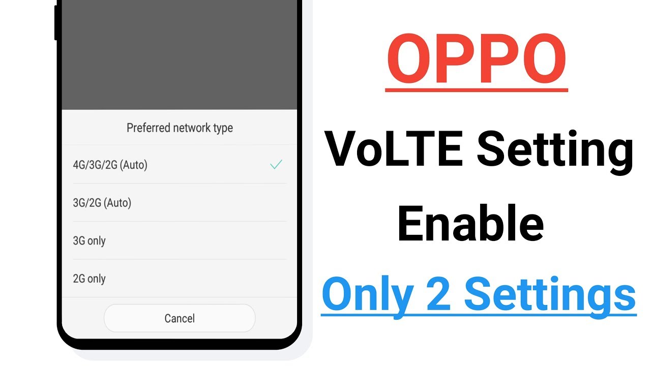 OPPO VoLTE Setting Enable Only 2 Settings - YouTube