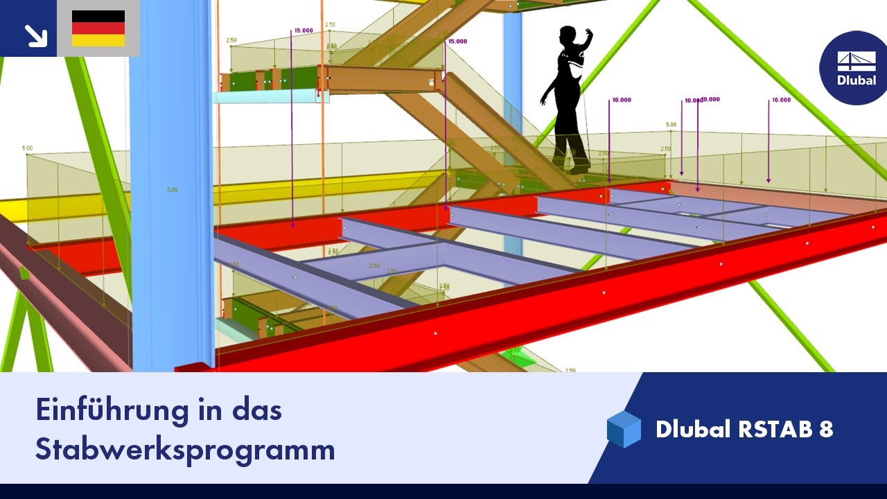Dlubal RSTAB 8 | Einführung in das Statikprogramm für Stabwerke - YouTube