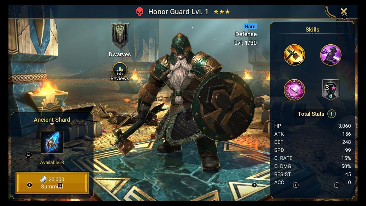 RAID: Shadow Legends - Unlocking Honor Guard (RARE FORCE Champion ...