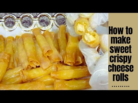 How to make sweet crispy cheese rolls||Asabe zainab||Zainab's fingers ...