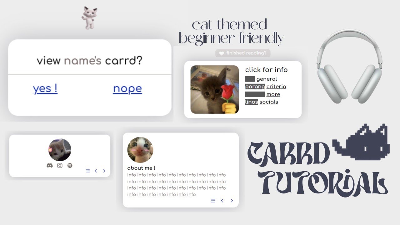 cute & easy cat themed carrd tutorial (interactive) ★ - YouTube