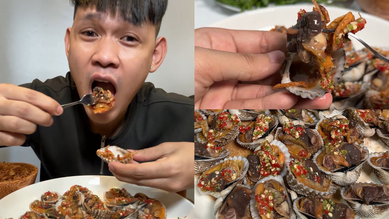 EATING COCKLE WITH SPICY SAUCE | គ្រែងឈាម - YouTube