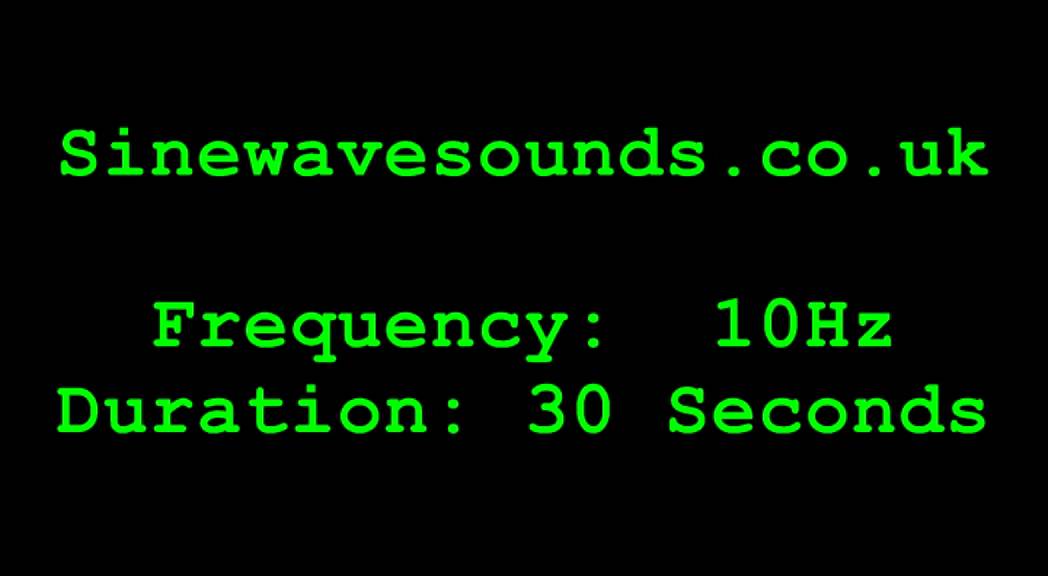 10hz Sinewave - Test Tone / Sound - YouTube