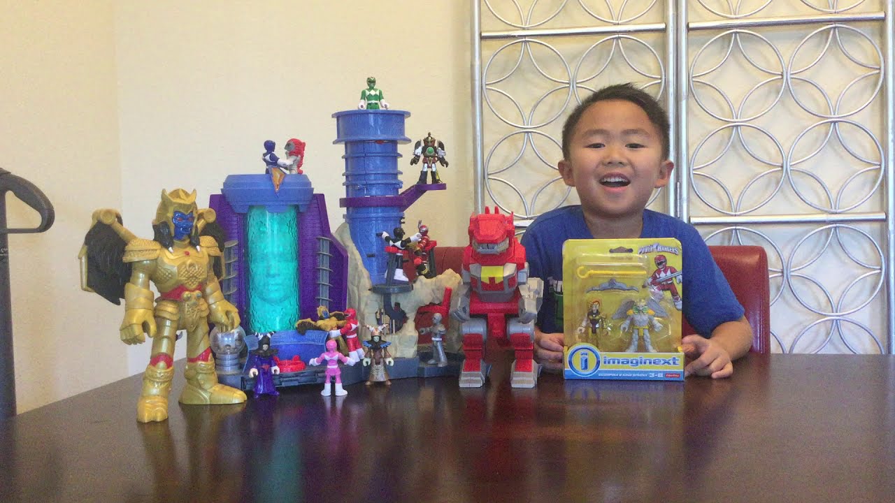 Imaginext Power Rangers figures and Headquarter play set review - YouTube