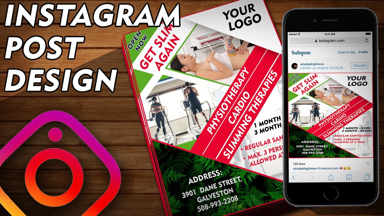 How to make Instagram post in Photoshop - YouTube
