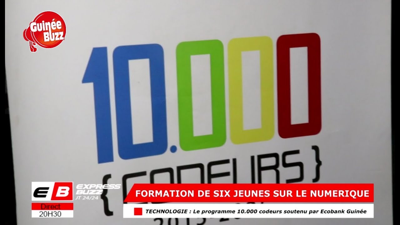 10000 Codeurs: Formation de 6 jeunes guinéens sur les métiers du numérique - YouTube
