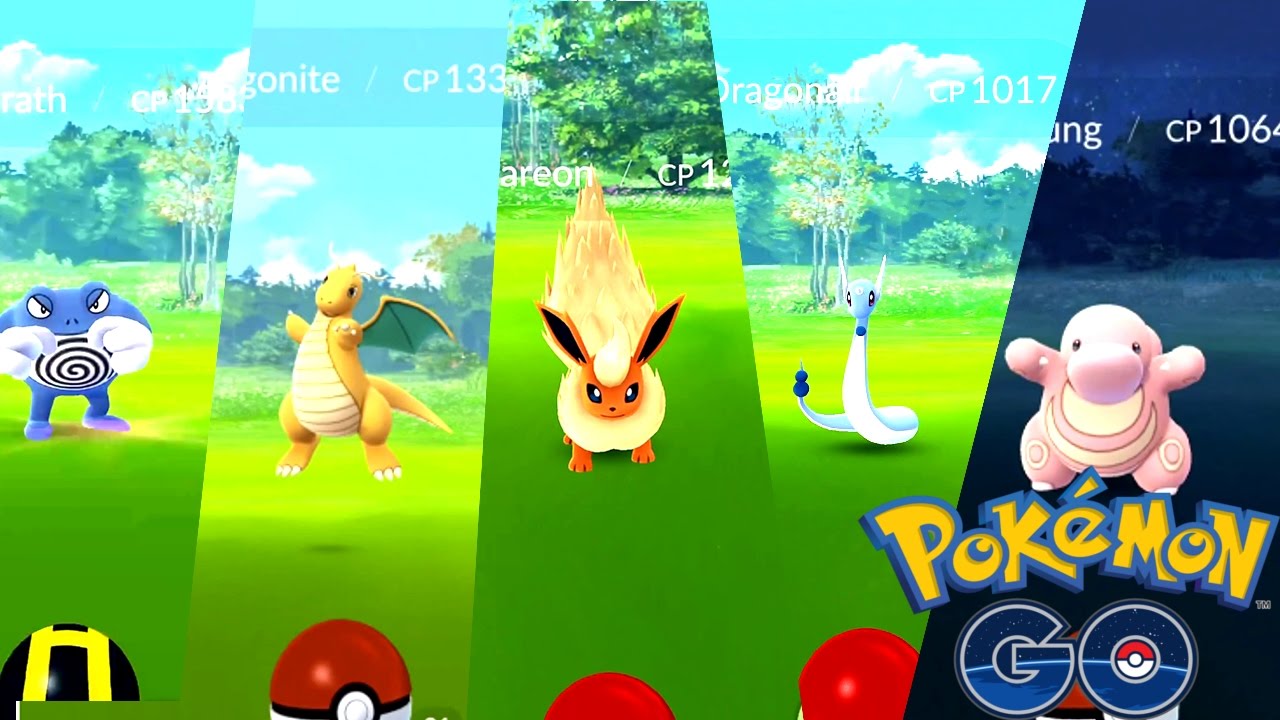 ⌠Pokemon Go⌡ |Ultra Rare 1000 + CP Catches |【Dragonite, Flareon ...